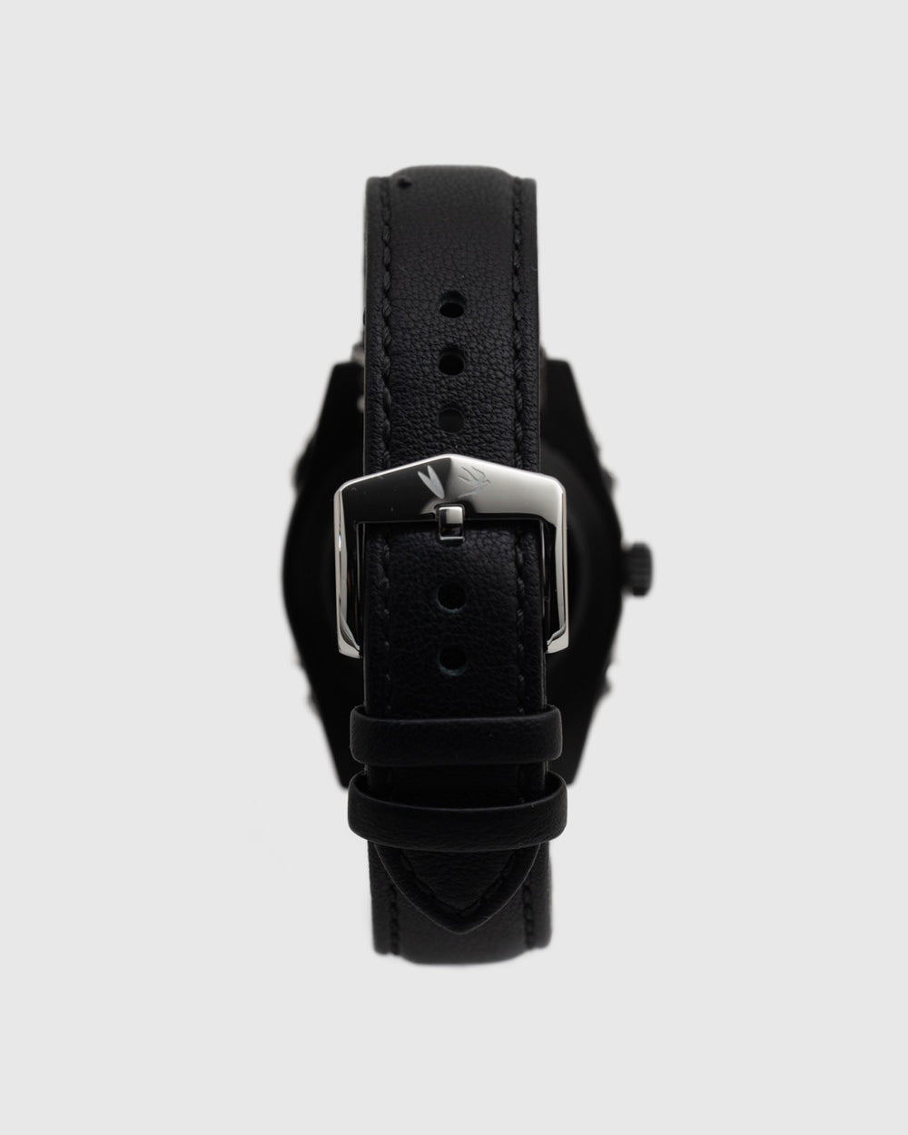 Silver Sinew Black Leather